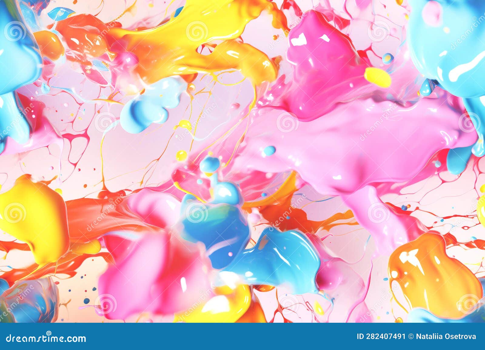 Splashes and Drips of Paint, Bright Seamless Pattern for Packages ...