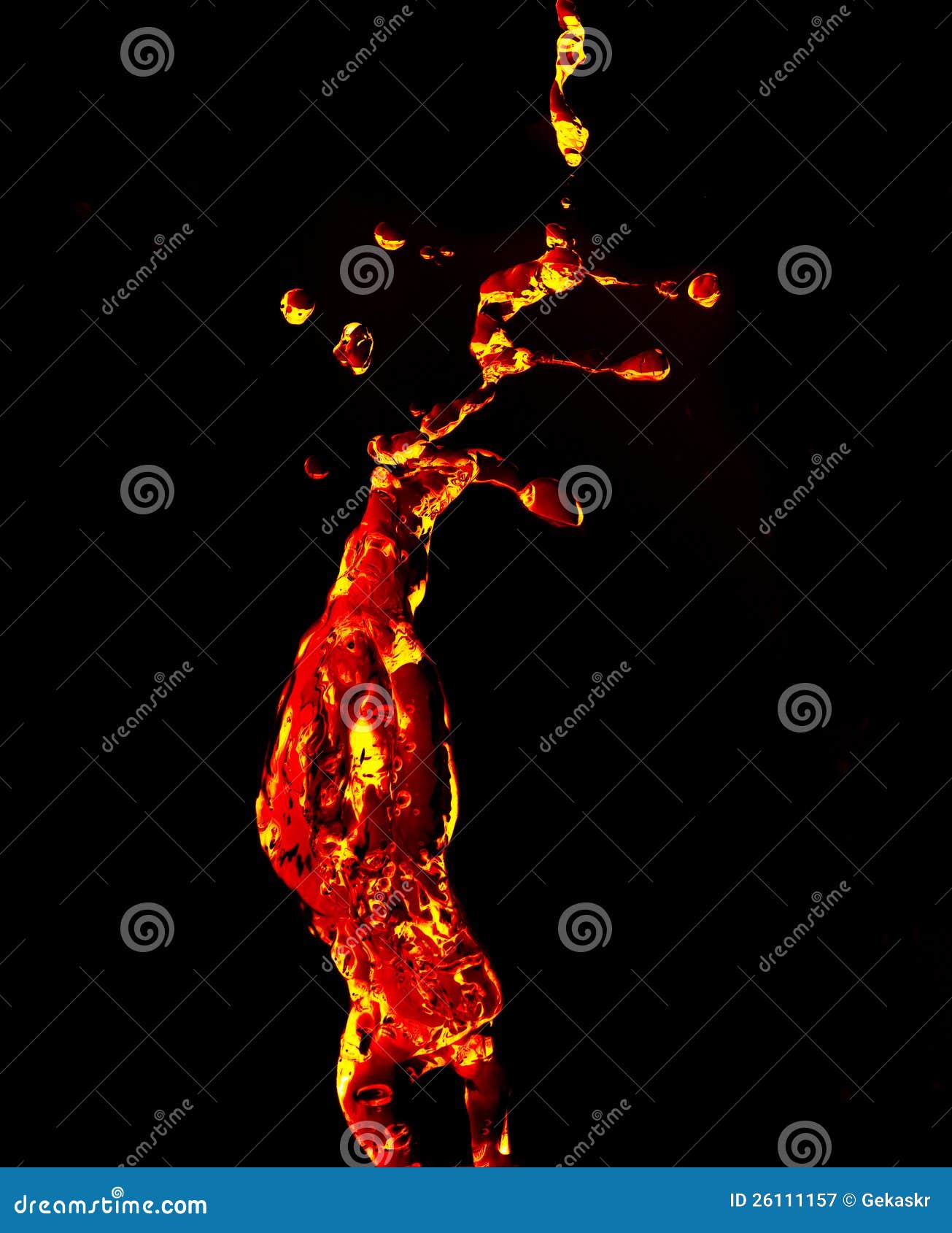 Splashes of fiery liquid stock illustration. Illustration of ...