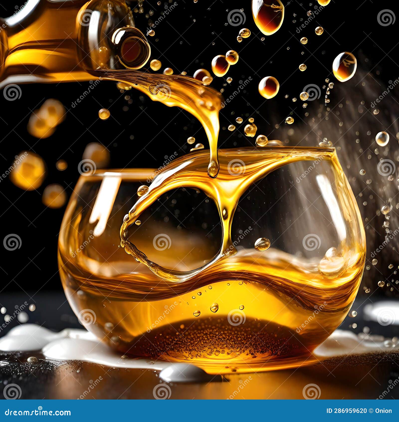 Splashes of Cooking Oil - Ai Generated Image Stock Illustration ...