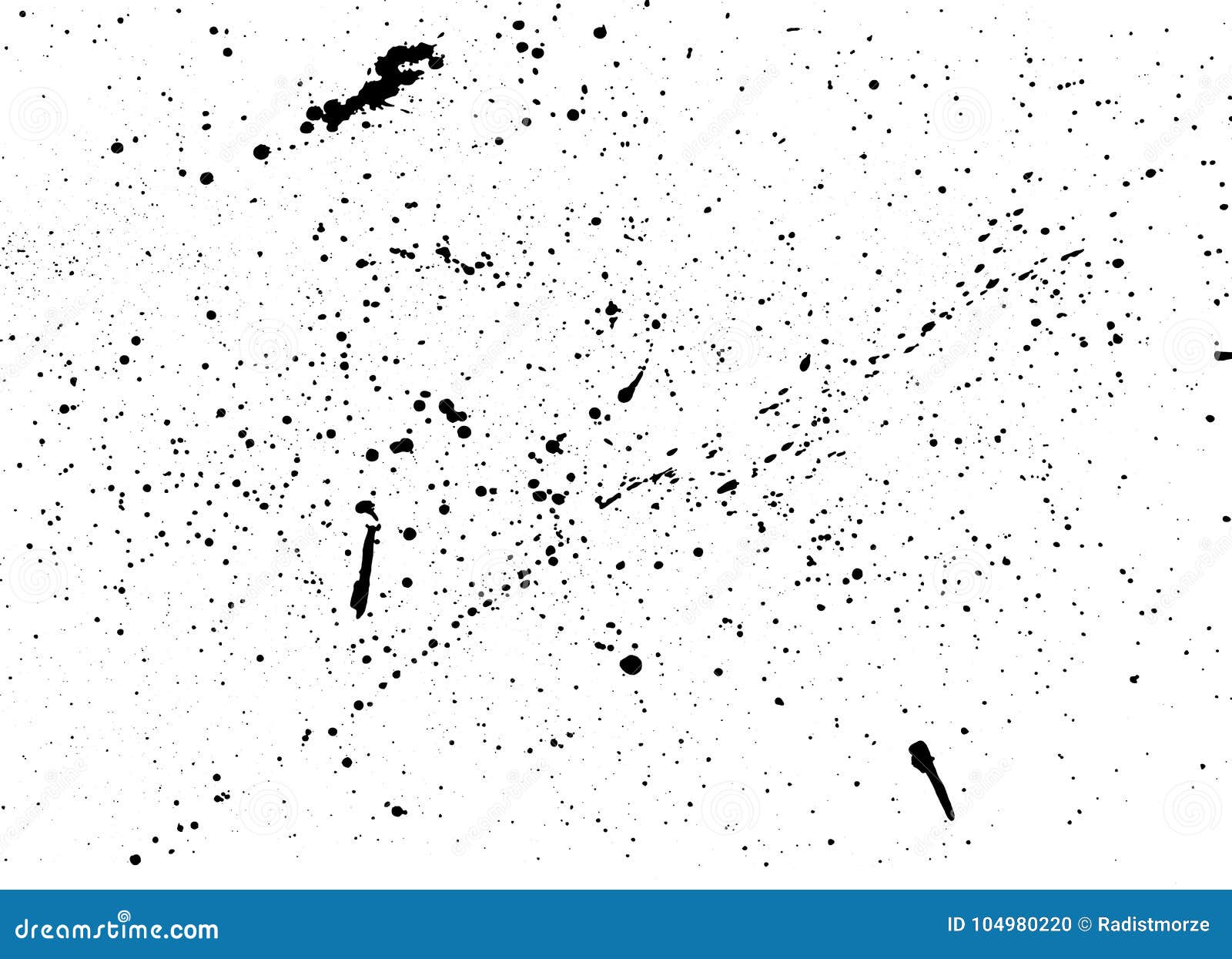 Splashes of Ink on Isolated White Background. Stock Vector ...