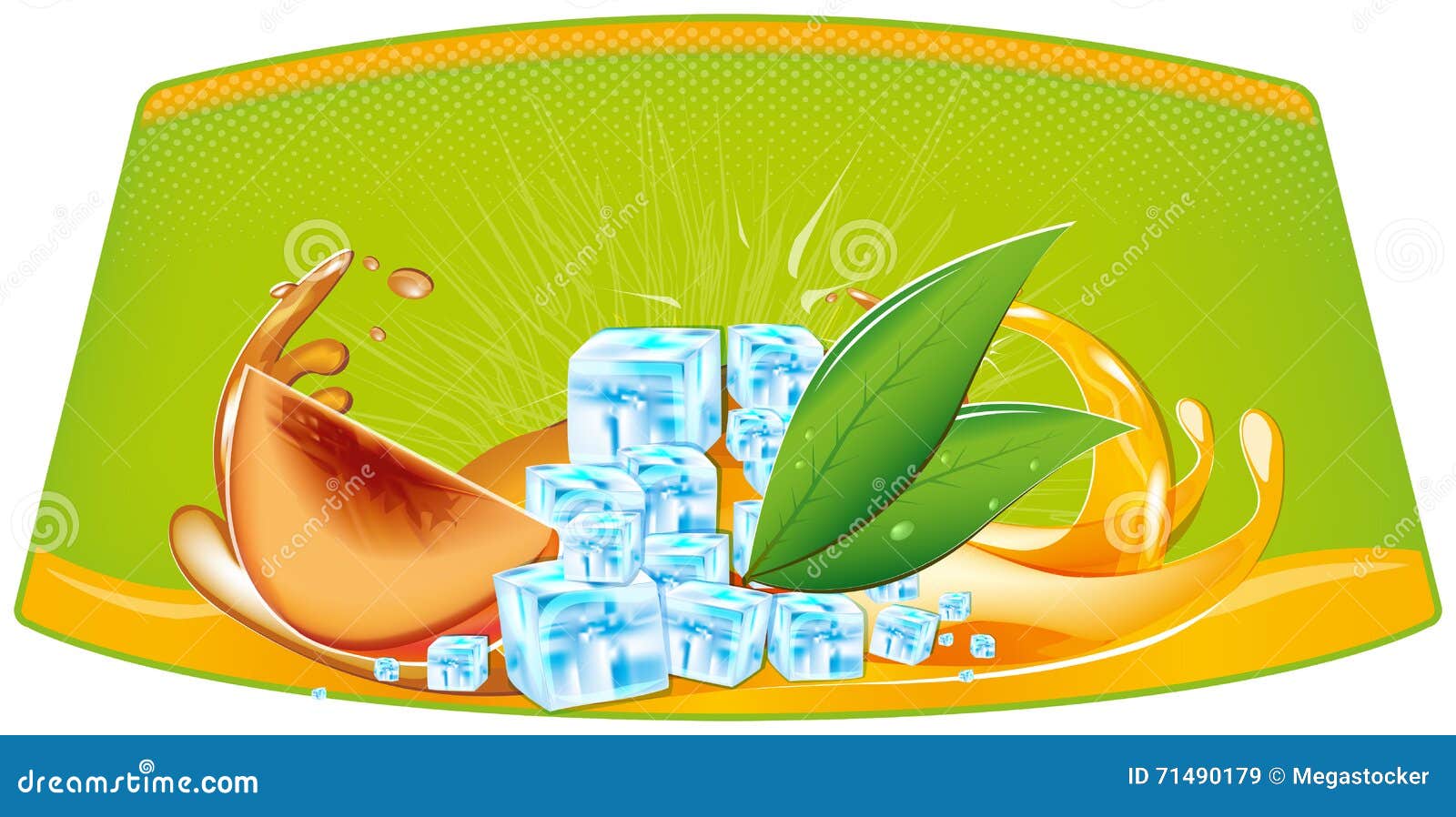 Splashes of Juice and Ice Cubes Stock Vector - Illustration of ...