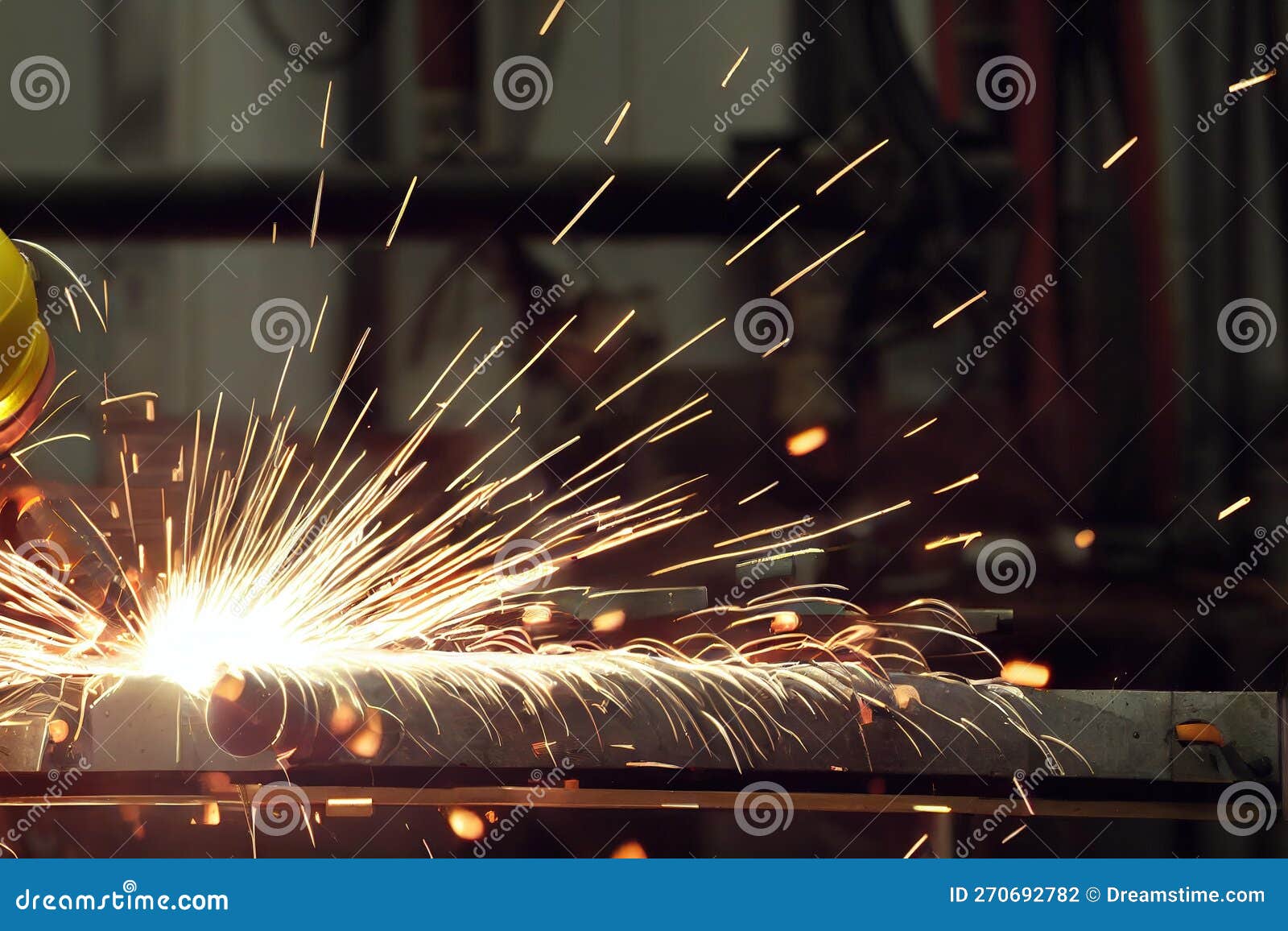 Splashes of Molten Metal during Welding Process on Melting Machine ...