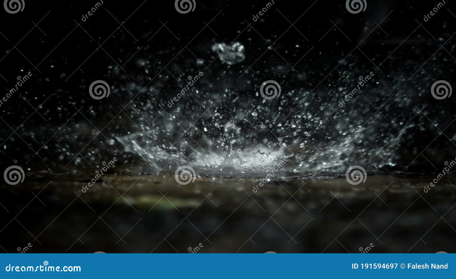 Splashes and rain water. stock image. Image of breaking - 191594697