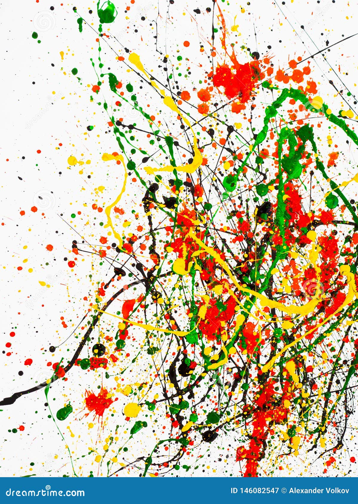 Splashes on Red and Black and Green and Yellow Paint. Vertical Stock ... Splashes on Red and Black and Green and Yellow Paint. Vertical Stock ...
