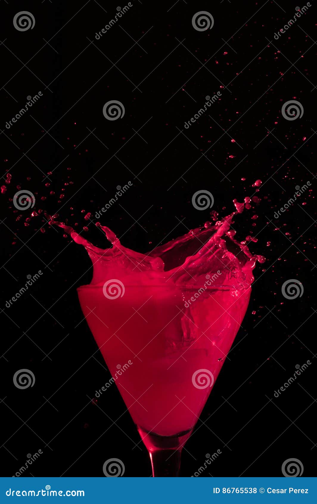 Splashes of red color stock photo. Image of clear, soda - 86765538