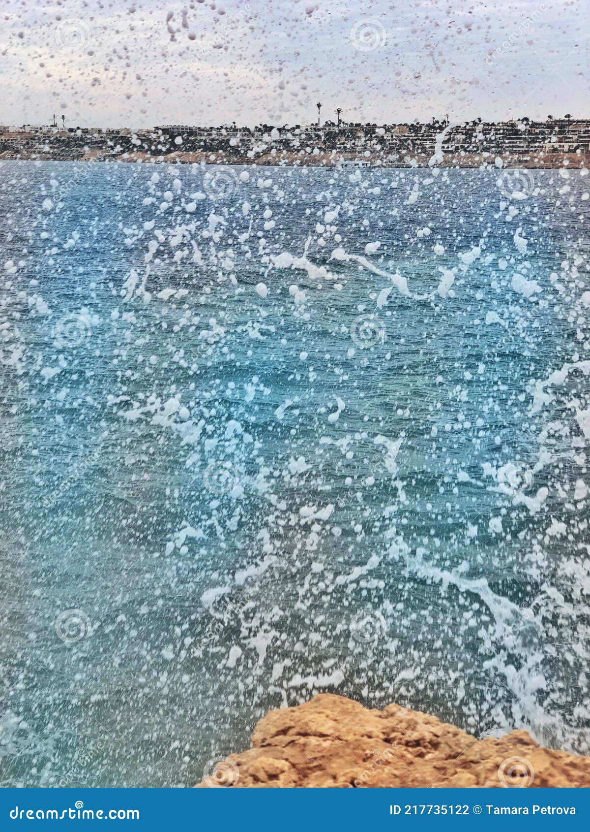 Splashes of the Red Sea Close-up. Beautiful Clear Sea Stock Photo ...