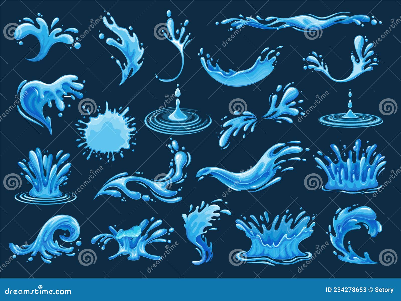 Spill Water Vector Cartoon | CartoonDealer.com #162526519