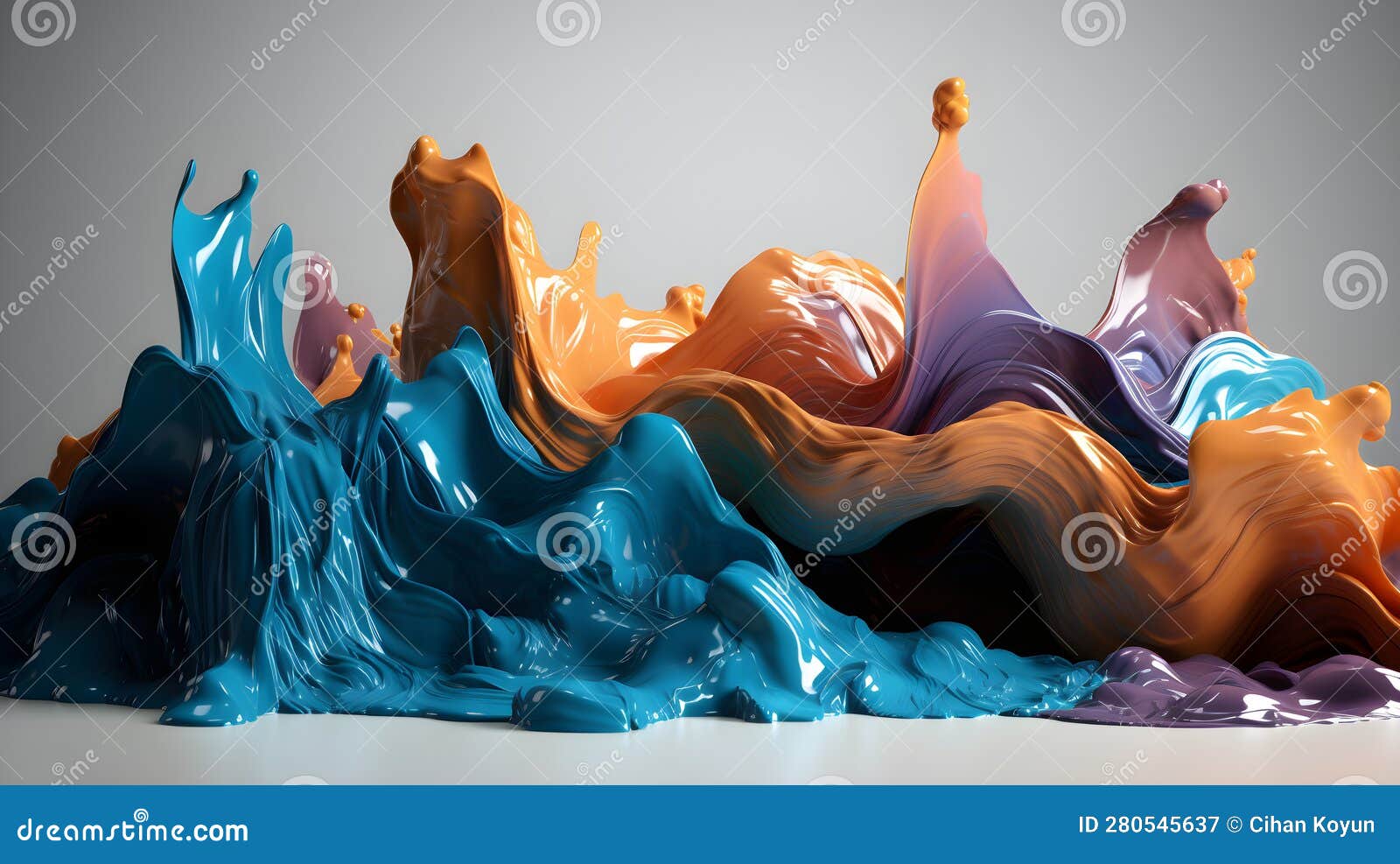 Splashes of Vibrance, Vibrant Desktop Background Stock Illustration ...