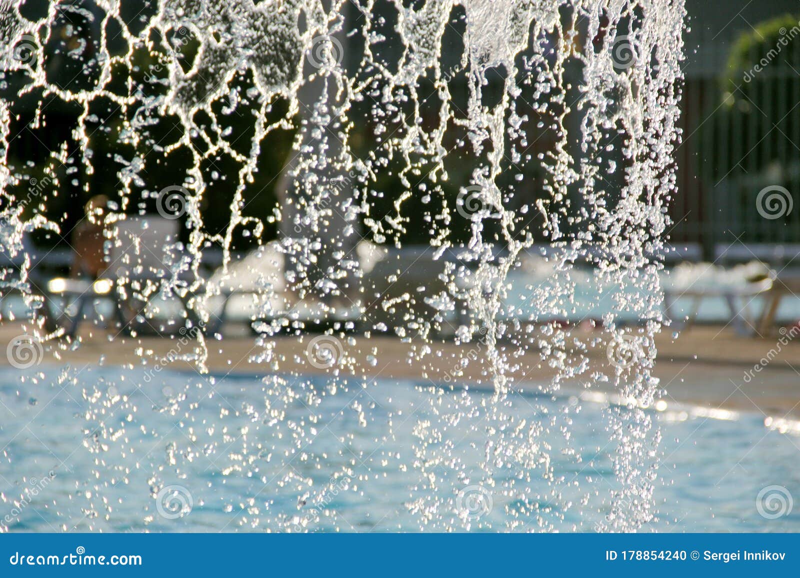 Splashes of Water Fall Down Stock Photo - Image of motion, beauty ...