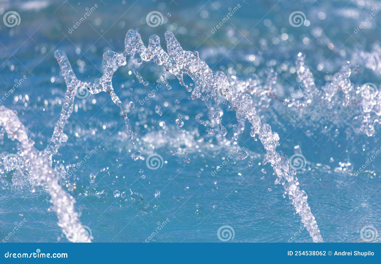 Splashes of Water in a Fountain As an Abstract Stock Photo - Image of ...