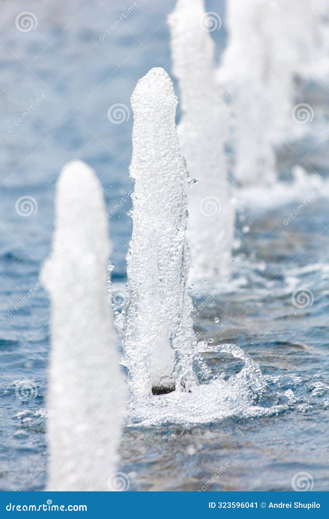 Splashes of Water in a Fountain in the Park Stock Image - Image of ...
