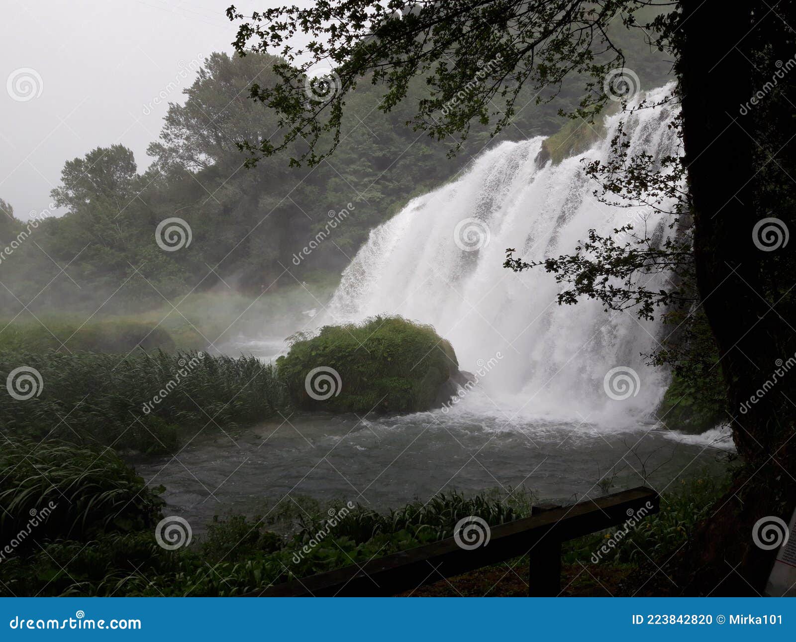 Splashes Of Water At The Marmore Falls. Fresh And Moving Scene Royalty ...