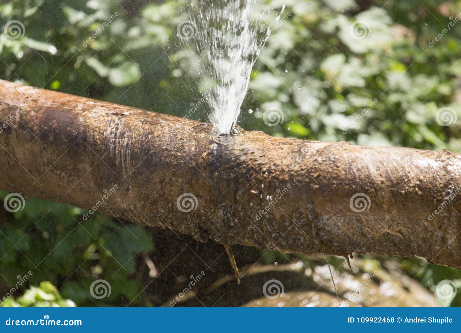 Splashes of Water from the Pipe Stock Photo - Image of break, plumber ...