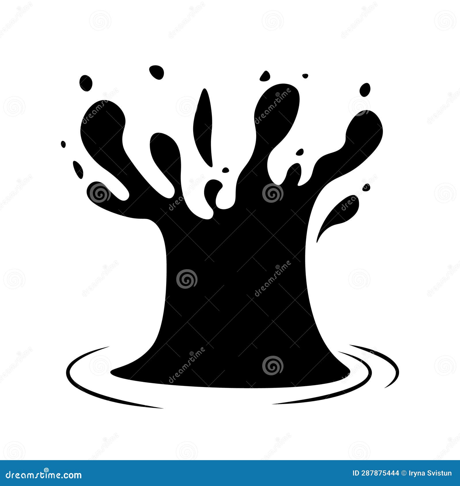 Splashes of Water. Scattering Drops of Water from a Fallen Object ...