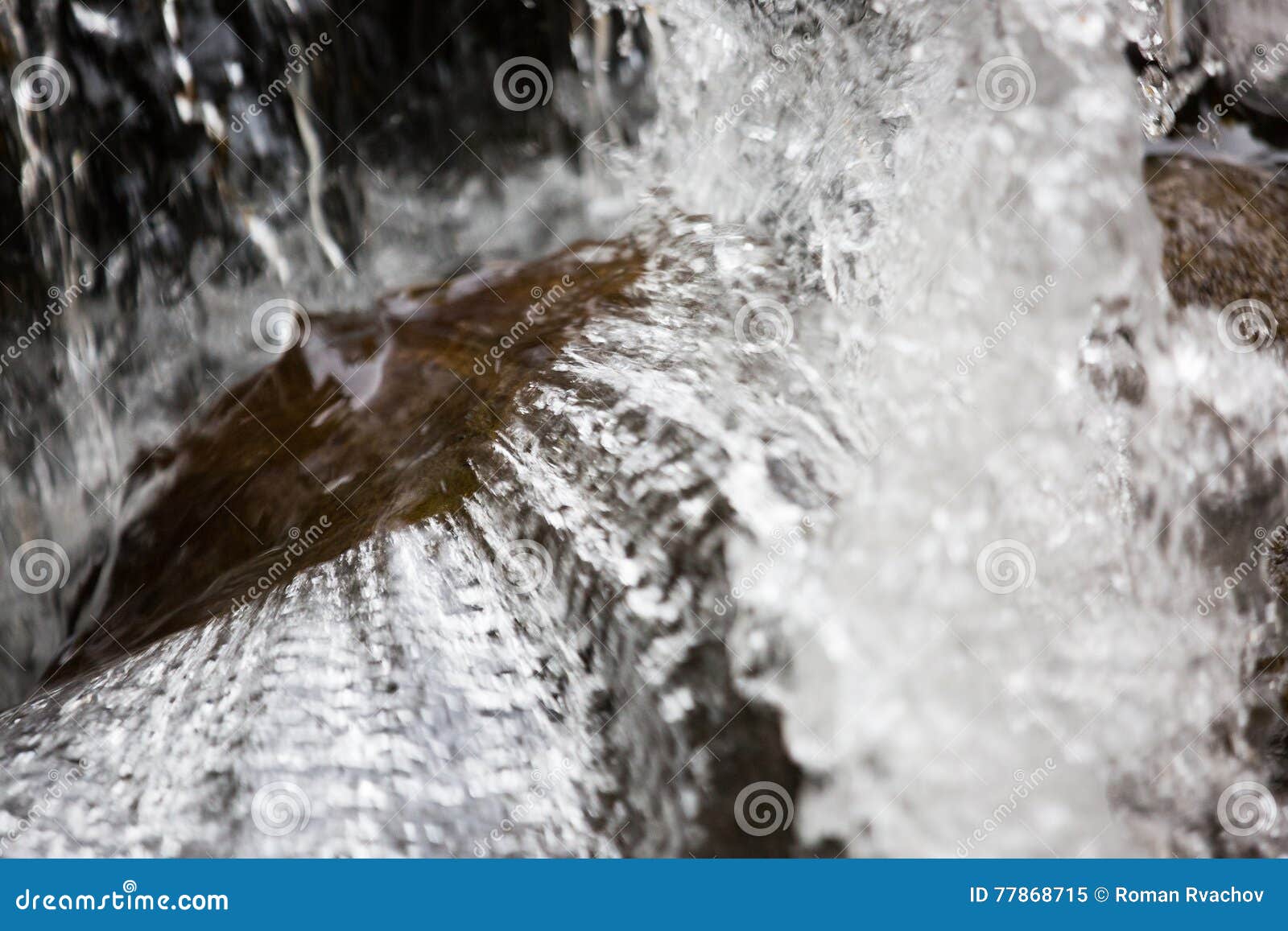 Splashes of Water in a Small Waterfall Stock Image - Image of abstract ...