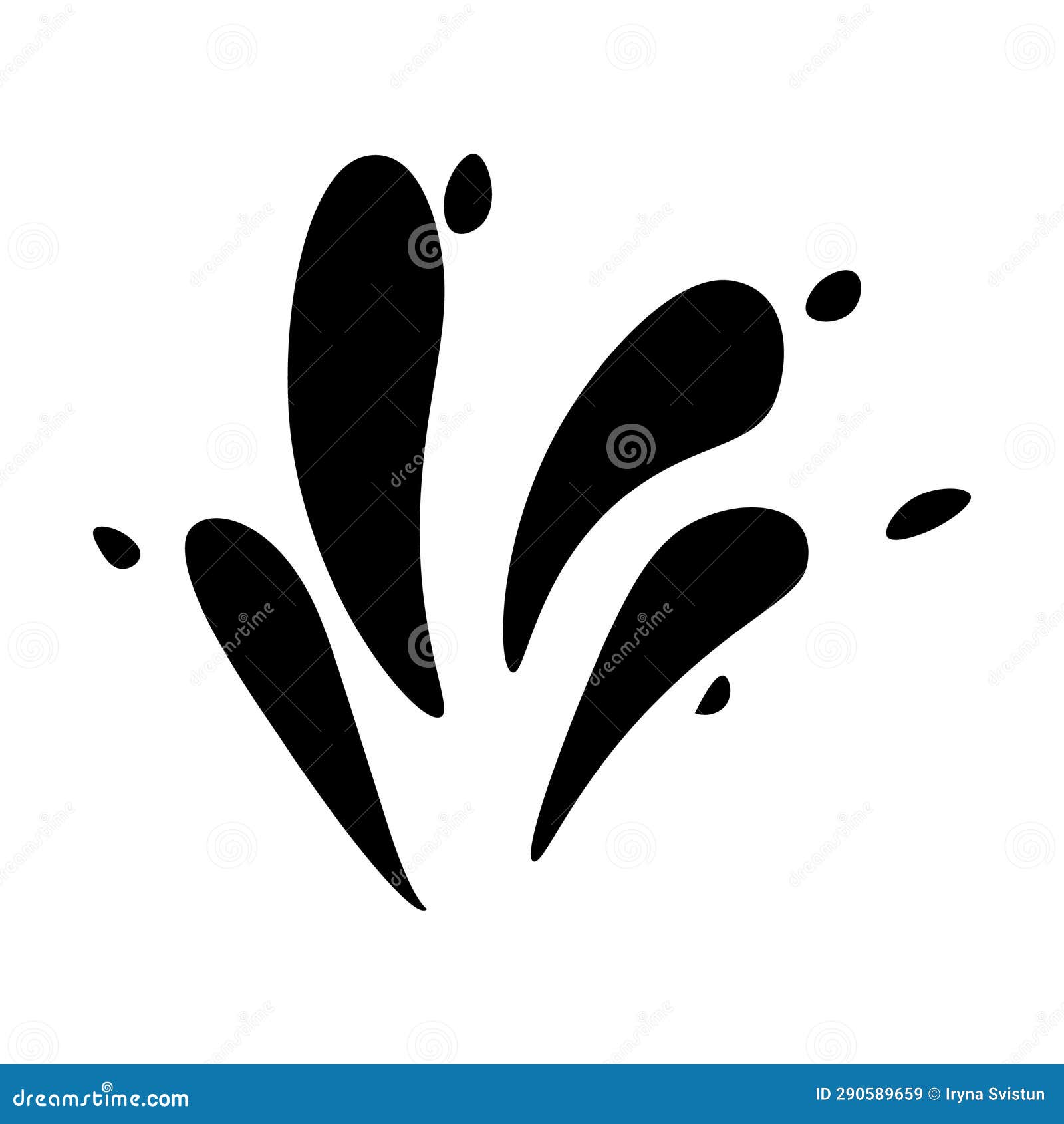 Splashes of Water. Symbol. Icon. Vector. Illustration Isolated Stock ...