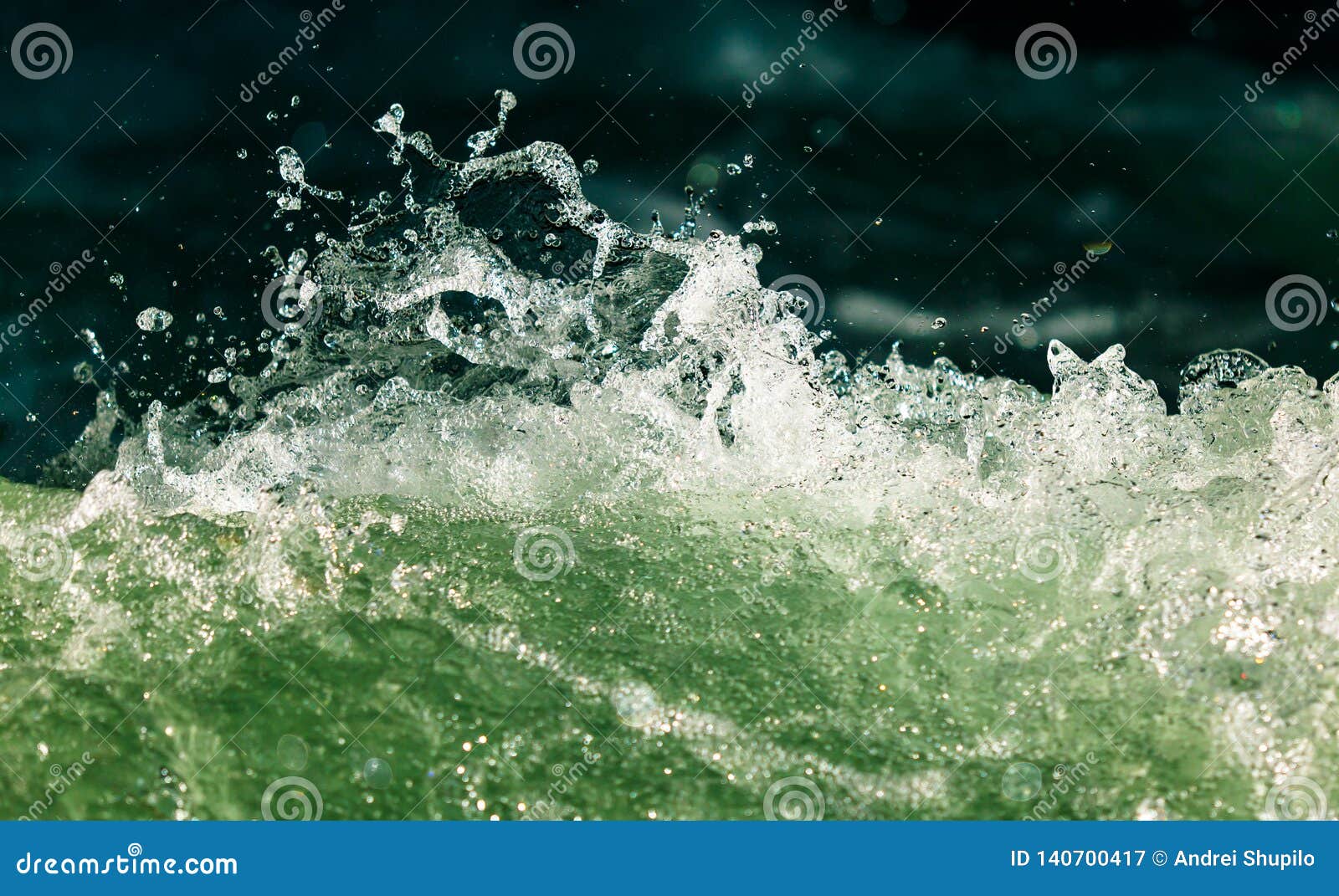 Splashes of Water from the Waves in the Sea Stock Image - Image of ...