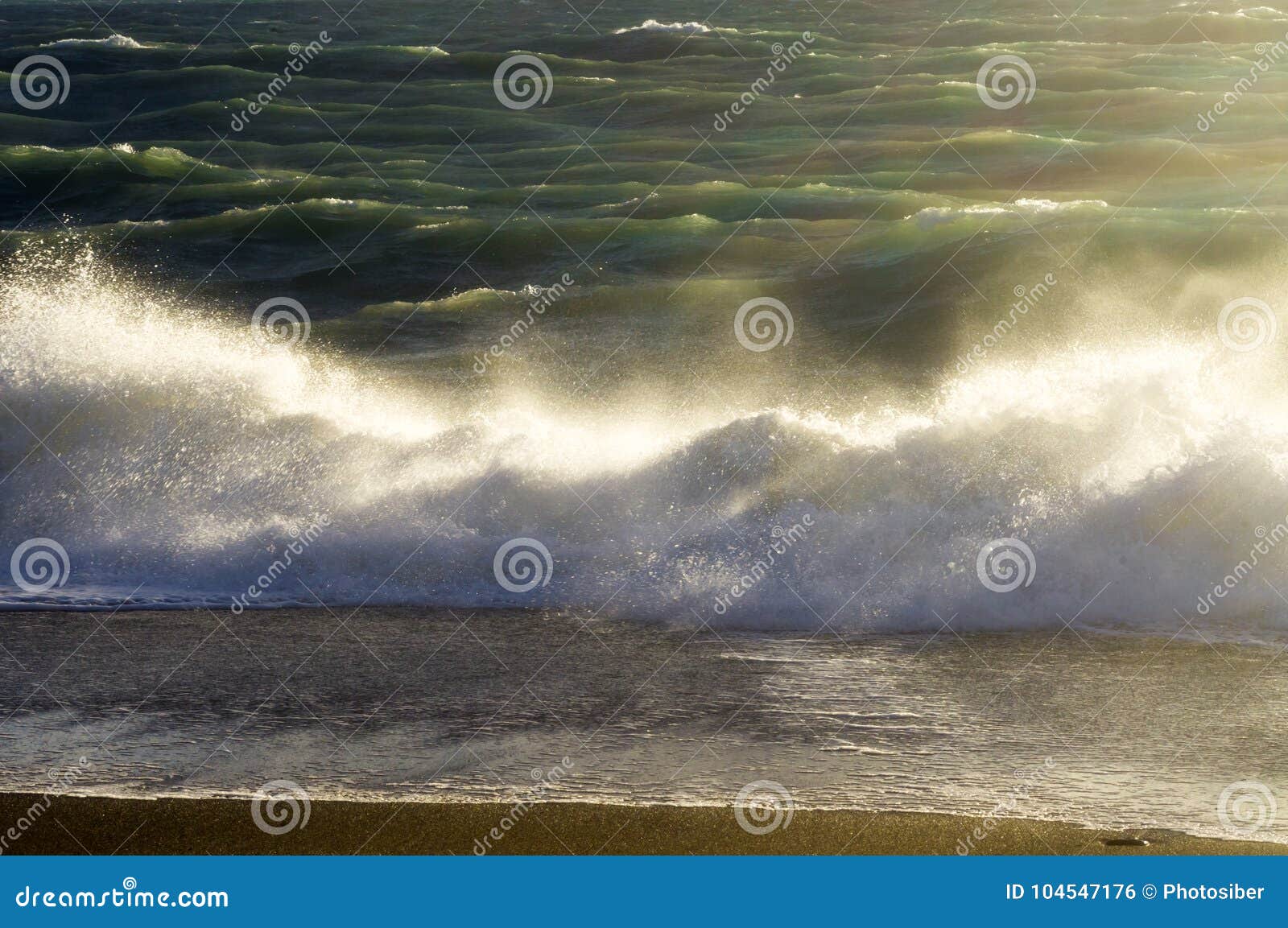 Splashes from a Wave in a Troubled Sea Stock Photo - Image of wave ...