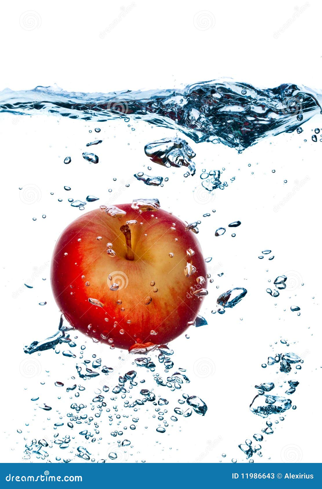 Splashing apple. stock image. Image of freshness, dynamic - 11986643