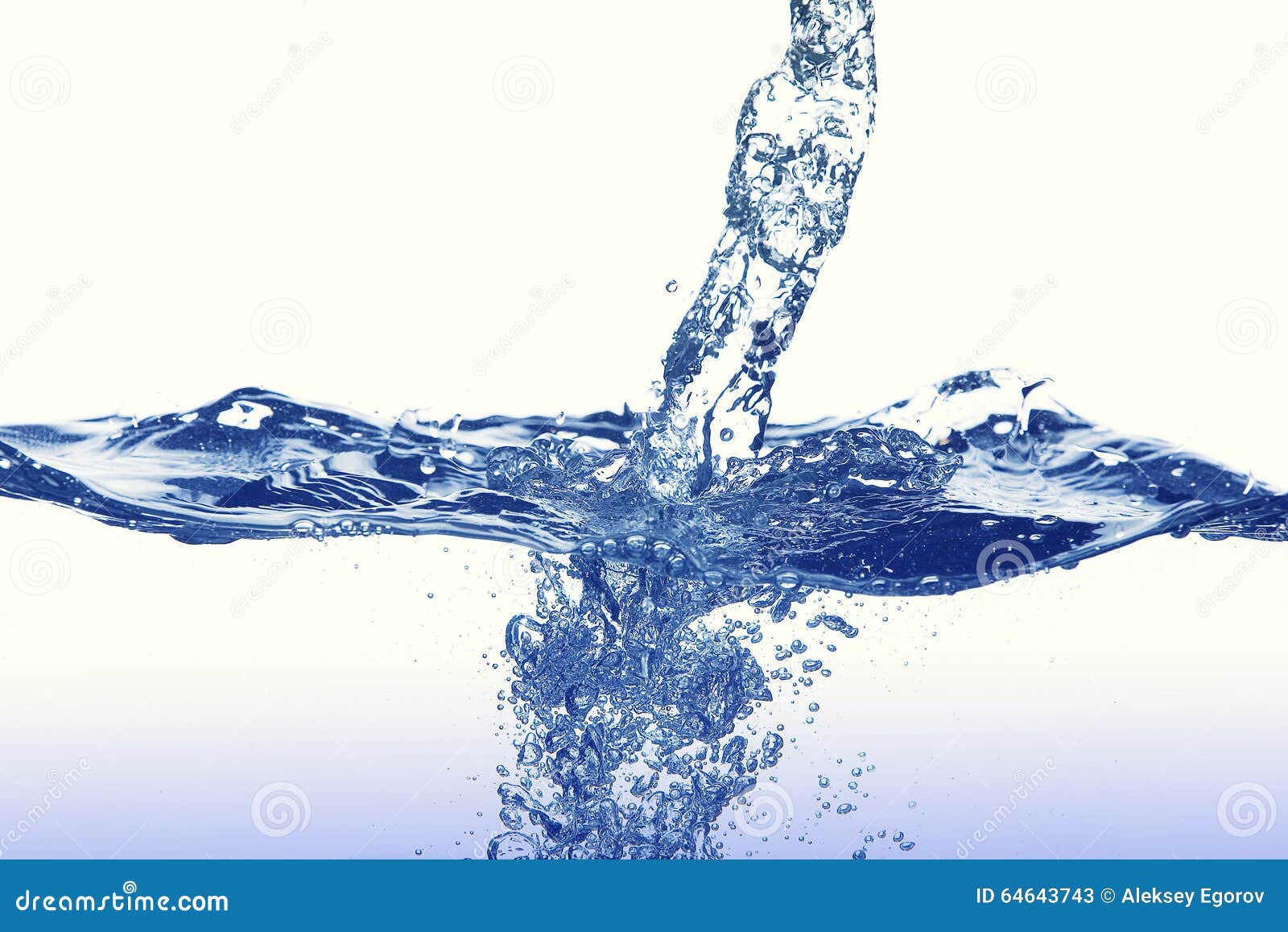 Splashing blue water stock image. Image of beauty, flowing - 64643743