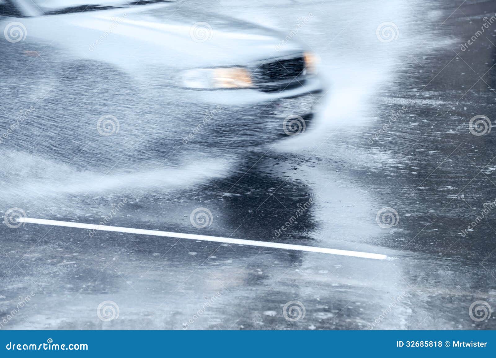 Splashing car stock photo. Image of traffic, asphalt - 32685818