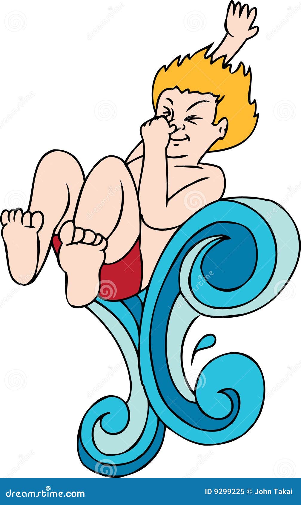 Splashing Child stock vector. Illustration of cartoon - 9299225