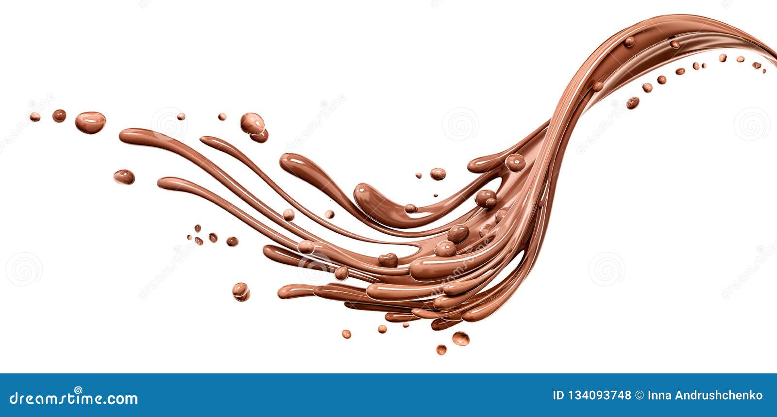 Splashing Chocolate Abstract Background, 3d Rendering Stock ...