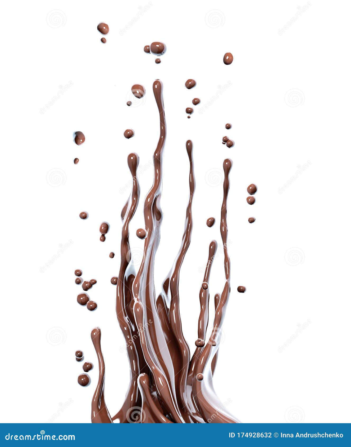 Splashing of Chocolate Abstract Background, 3d Rendering Stock ...