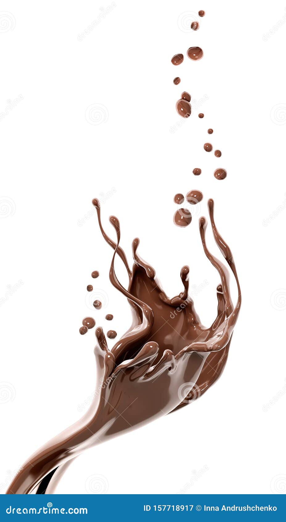 Splashing Chocolate Abstract Background 3d Rendering Stock Illustration ...