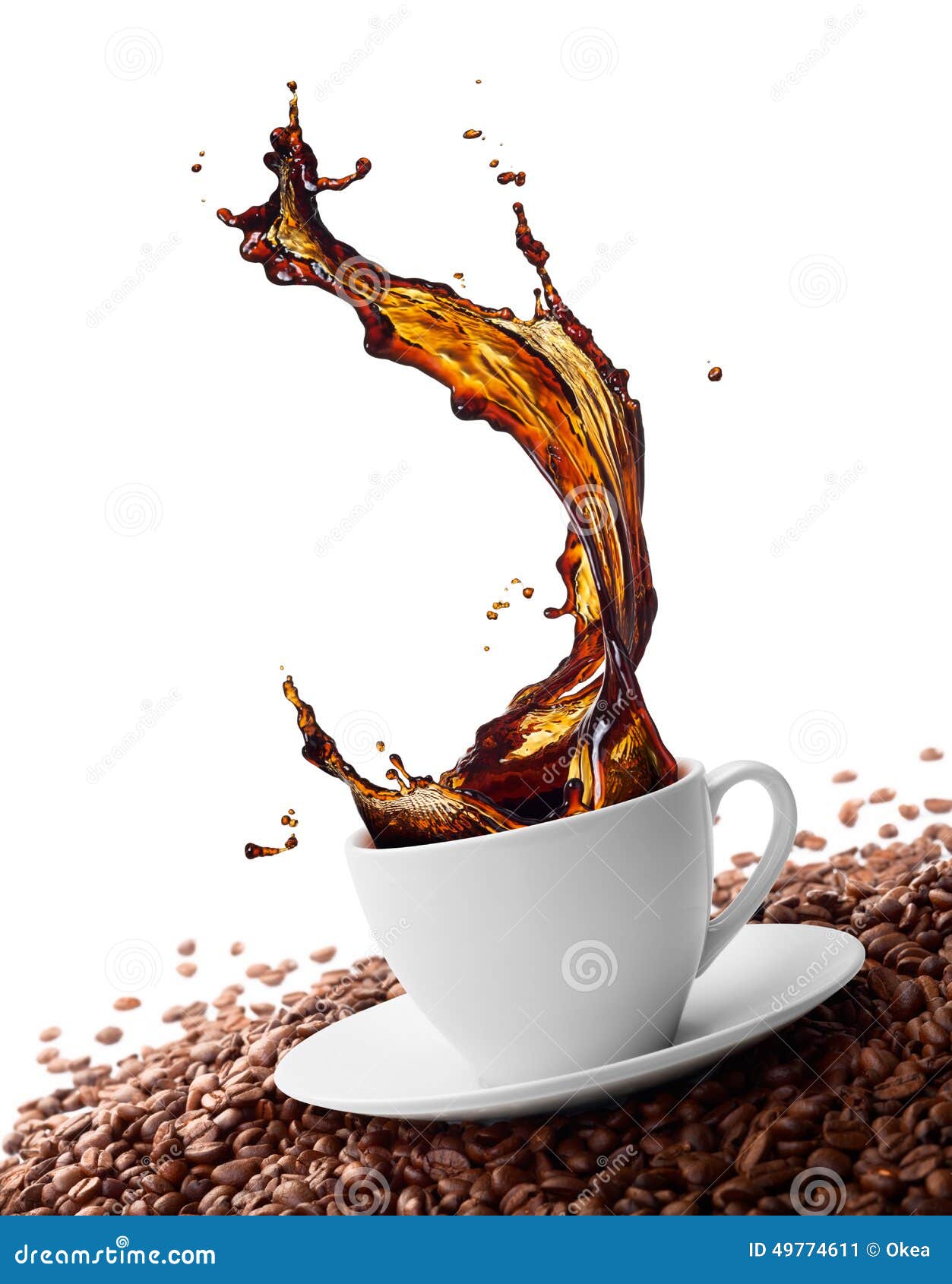 Splashing Coffee Stock Photo - Image: 49774611