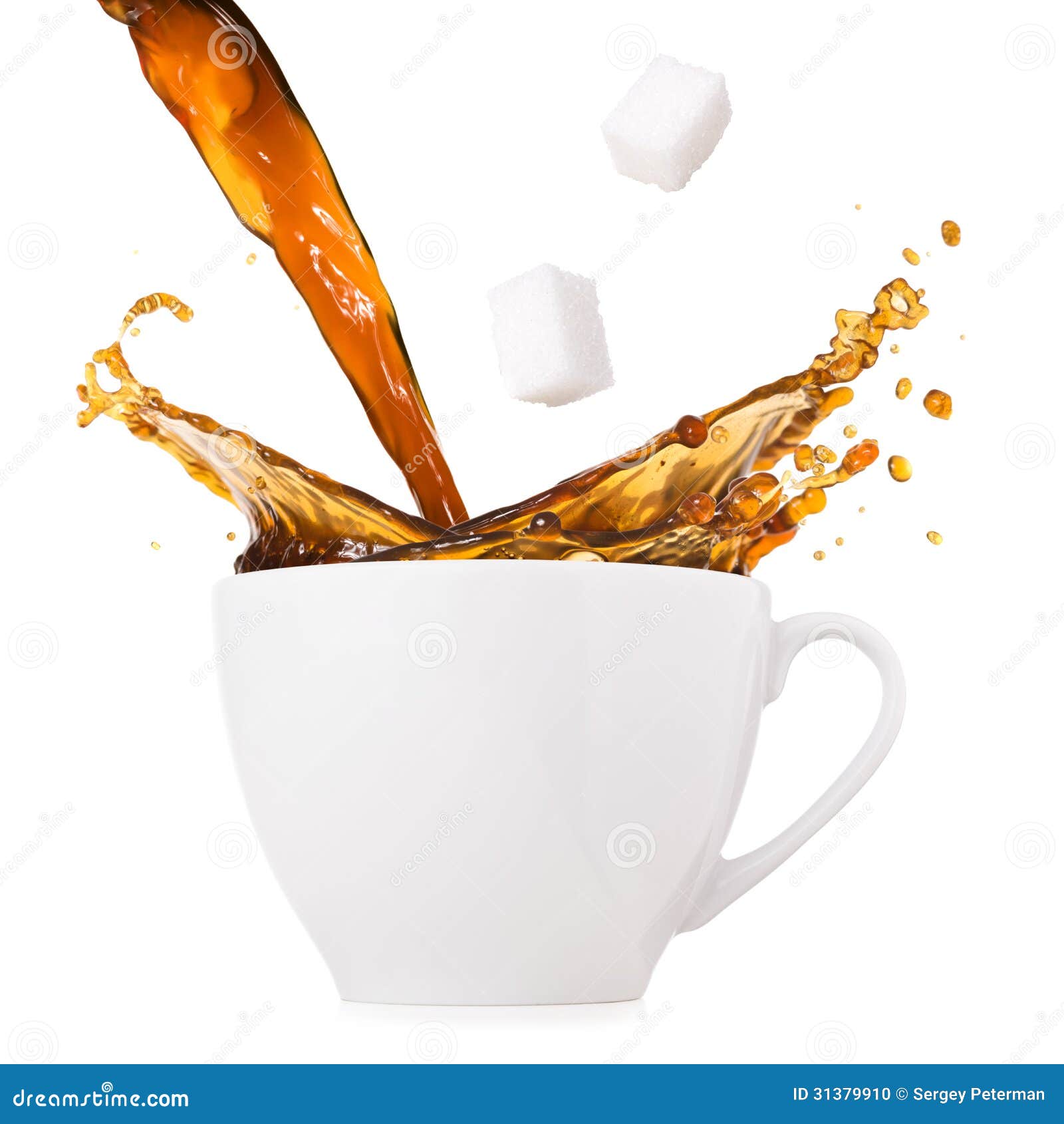 Splashing coffee stock photo. Image of stream, cube, energy - 31379910