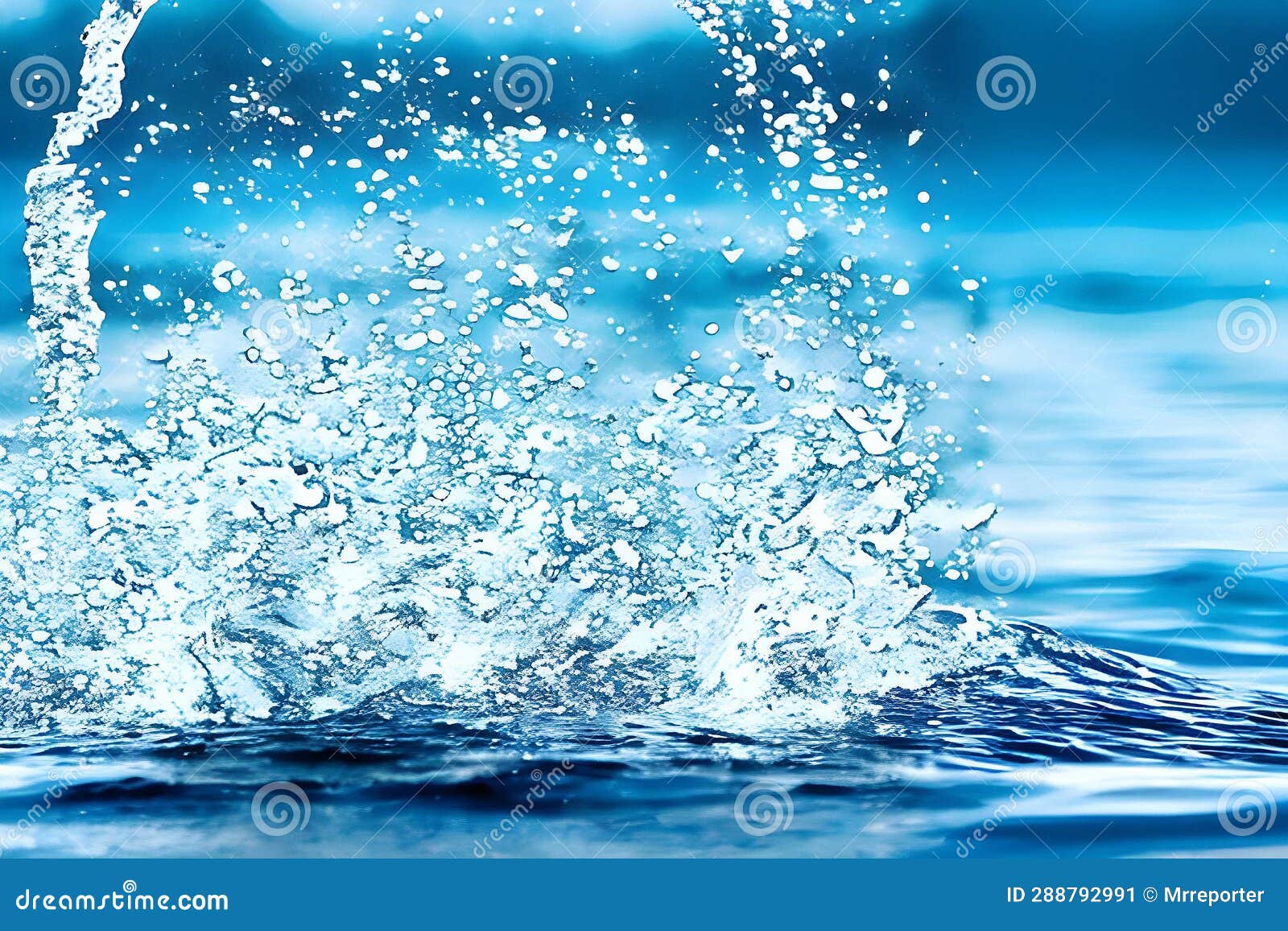 Splashing Cold Fresh Water, Ai Generated Stock Illustration ...