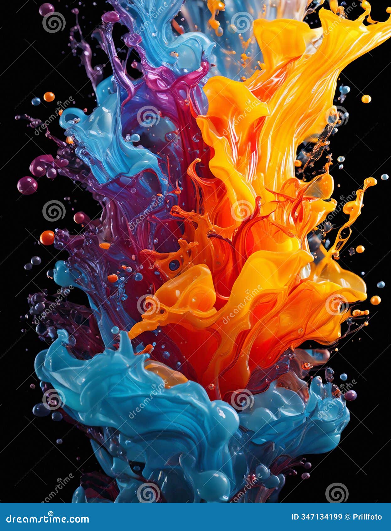 Splashing colors stock illustration. Illustration of inspiration ...