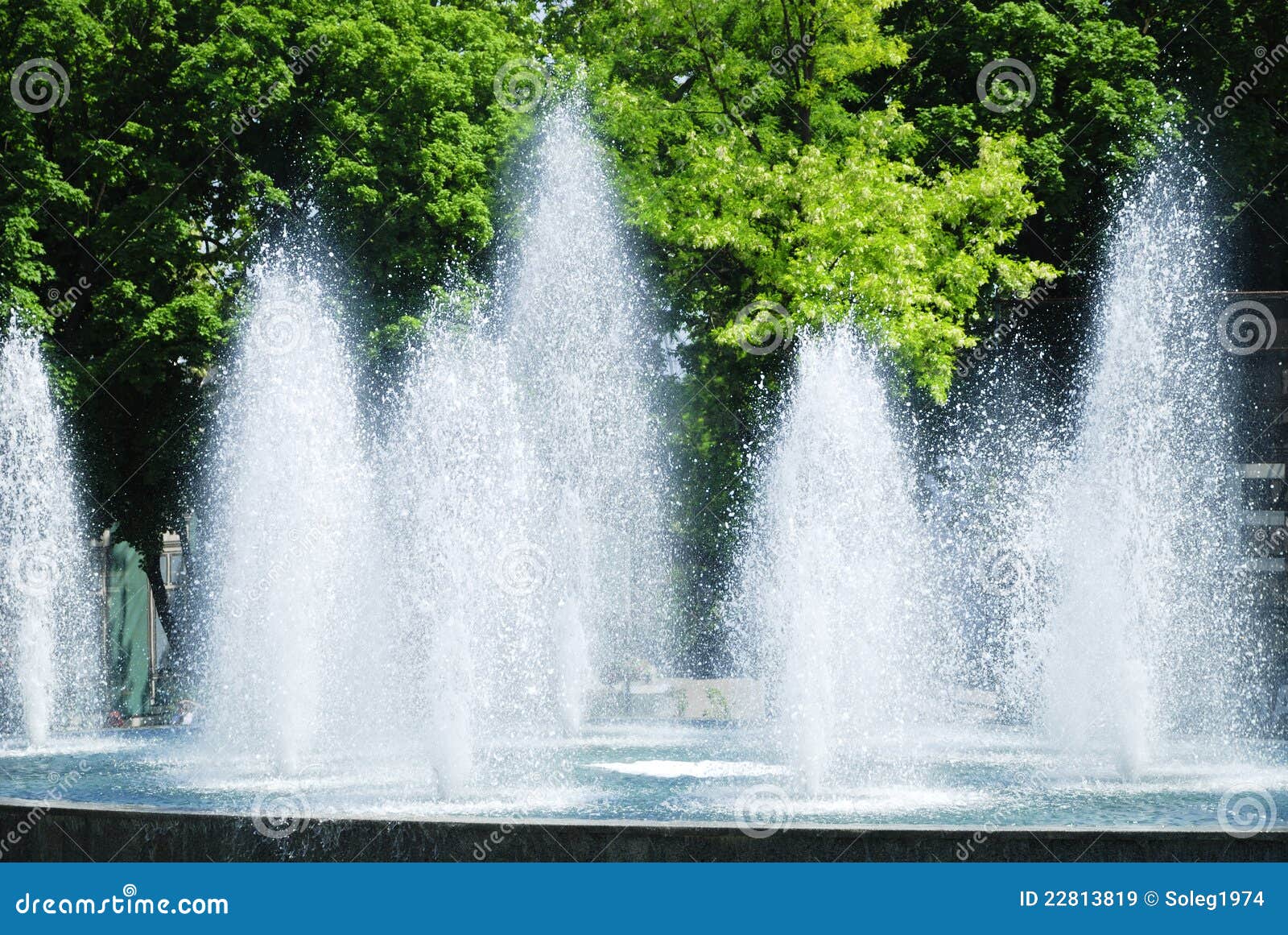 Splashing fountain stock image. Image of flow, water - 22813819