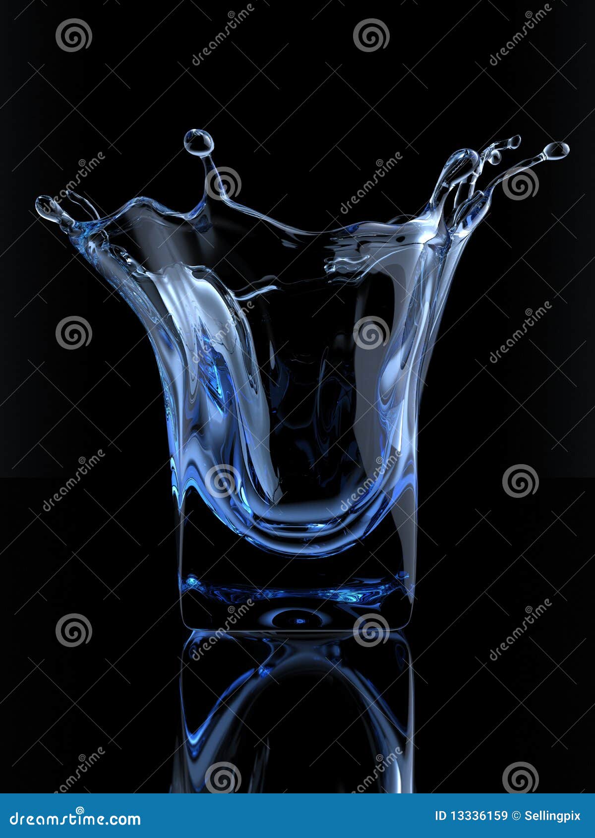 Splashing glass stock illustration. Illustration of isolated - 13336159