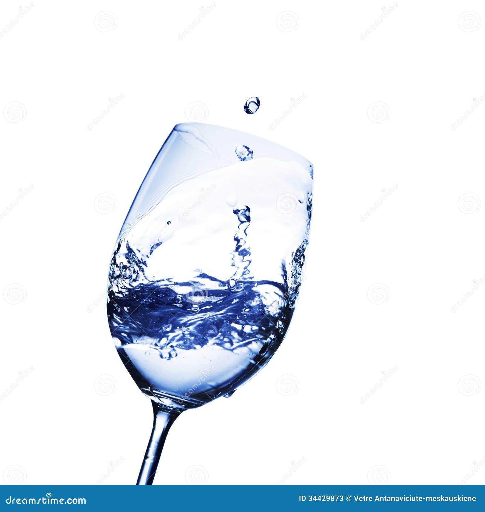 Splashing into Glass of Water Stock Image - Image of care, natural ...