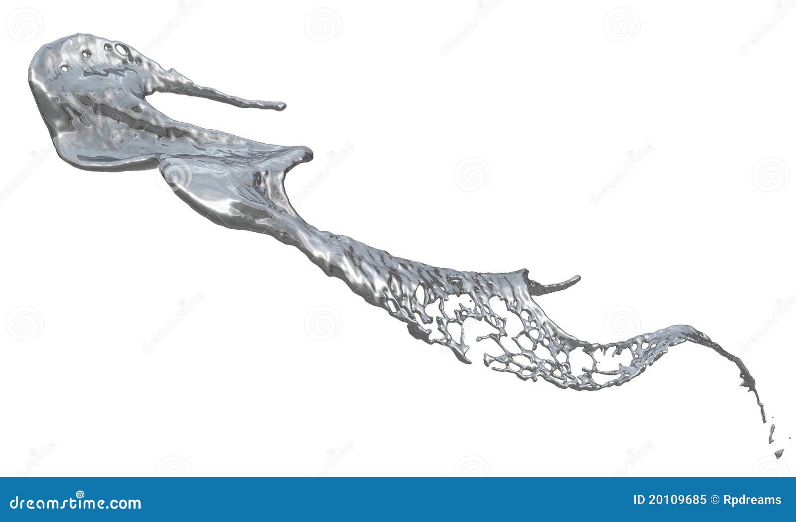 Splashing liquid metal stock illustration. Illustration of colour ...