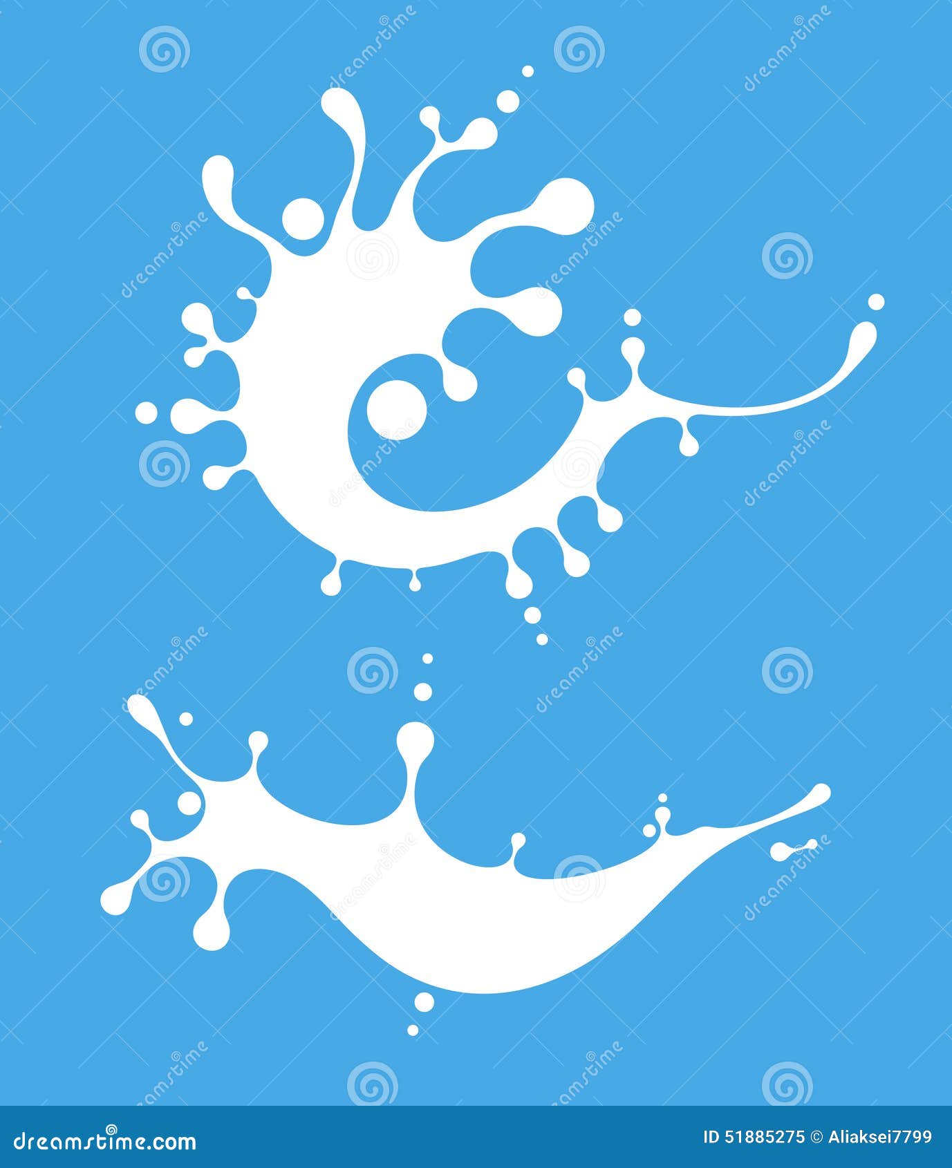 Splashing milk stock vector. Illustration of dairy, creative - 51885275