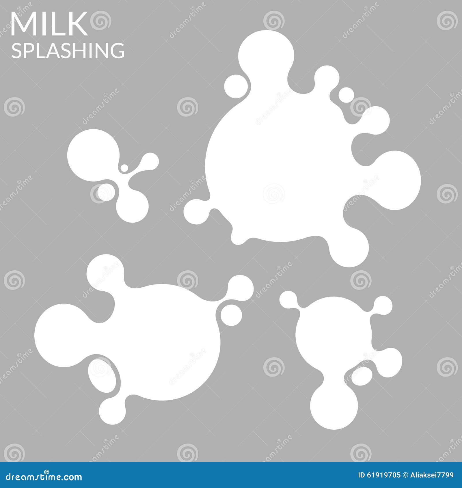 Splashing milk stock vector. Illustration of blot, drop - 61919705