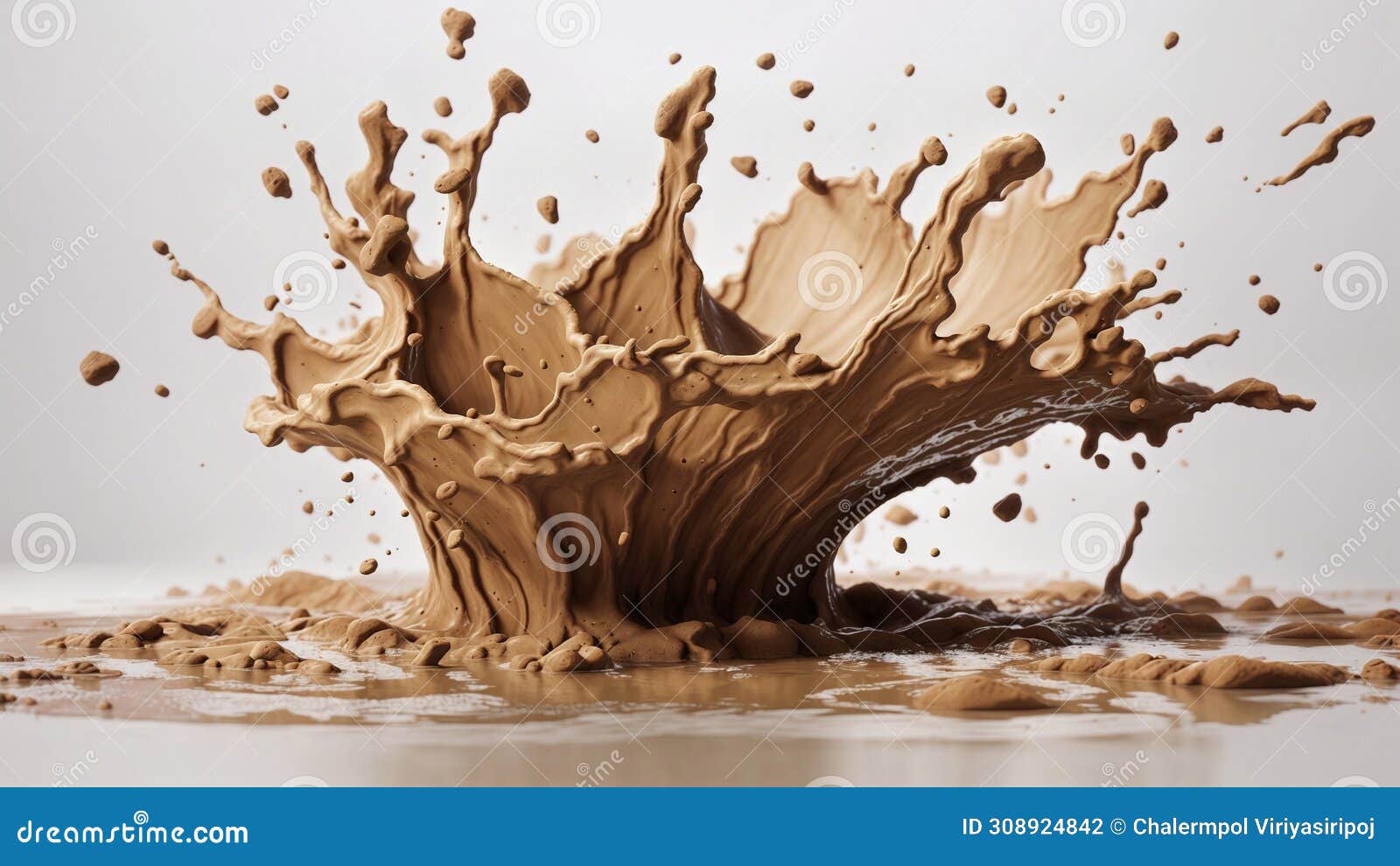 Splashing Mud Isolated on a White Background. Stock Illustration ...