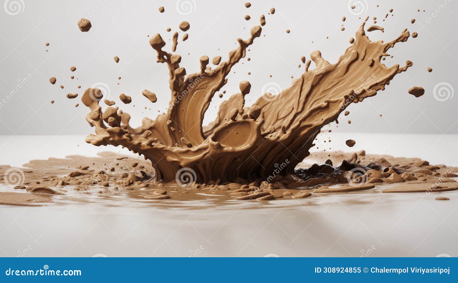 Splashing Mud Isolated on a White Background. Stock Illustration ...