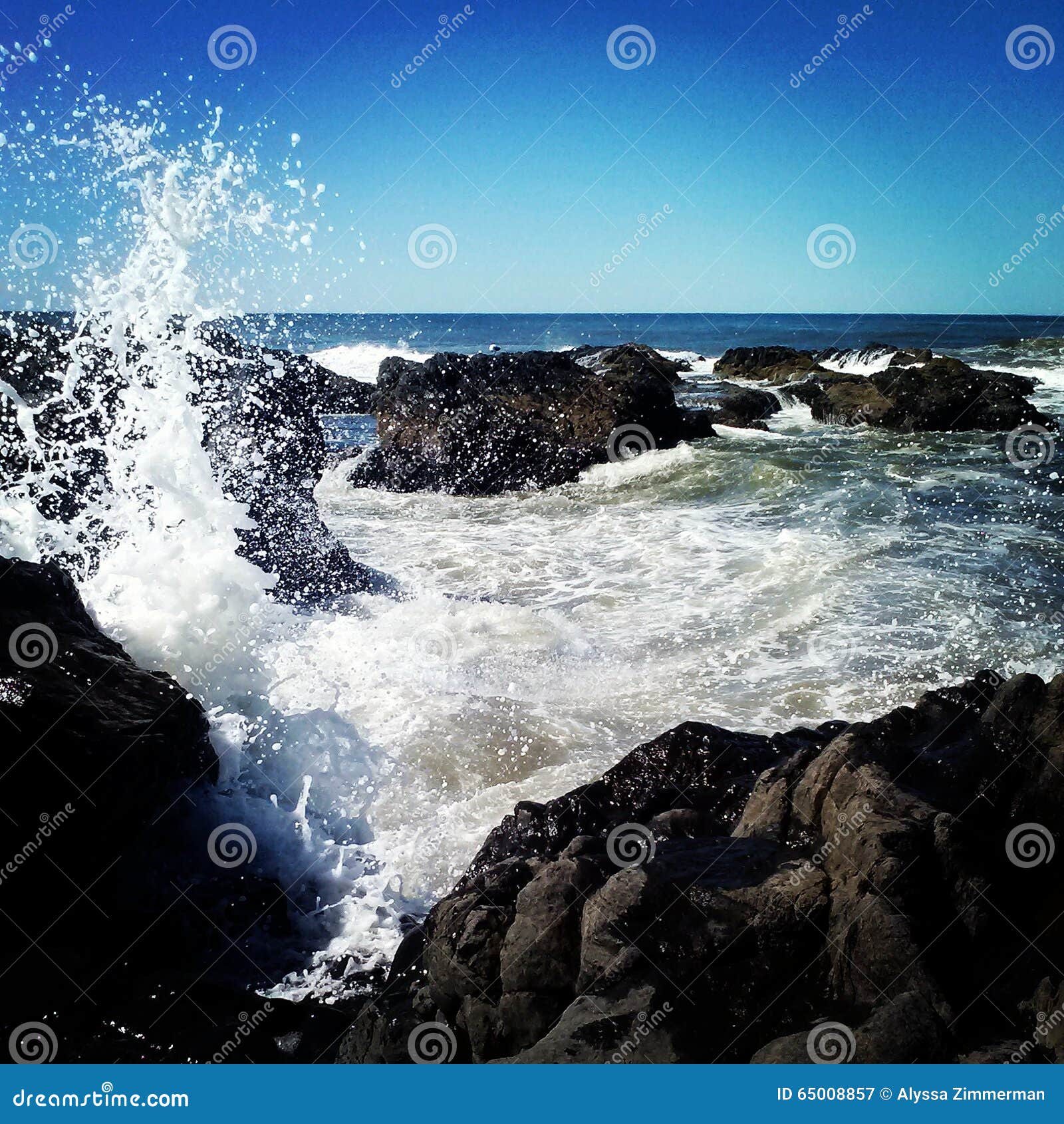 Splashing ocean. stock image. Image of pacific, aqua - 65008857