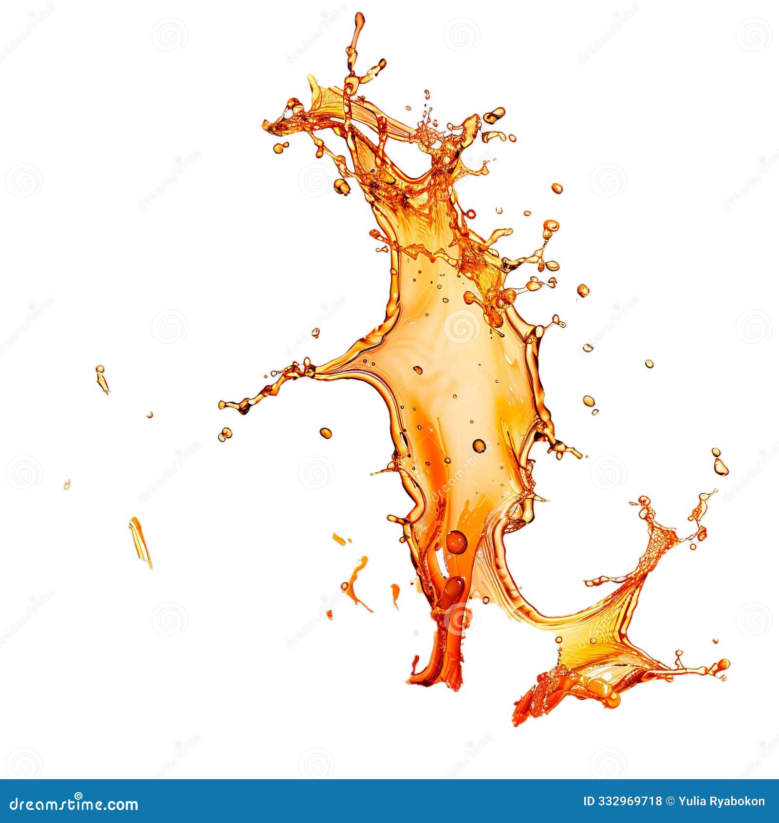 Splashing Orange Juice Liquid Forming Dynamic Shape Stock Photo - Image ...