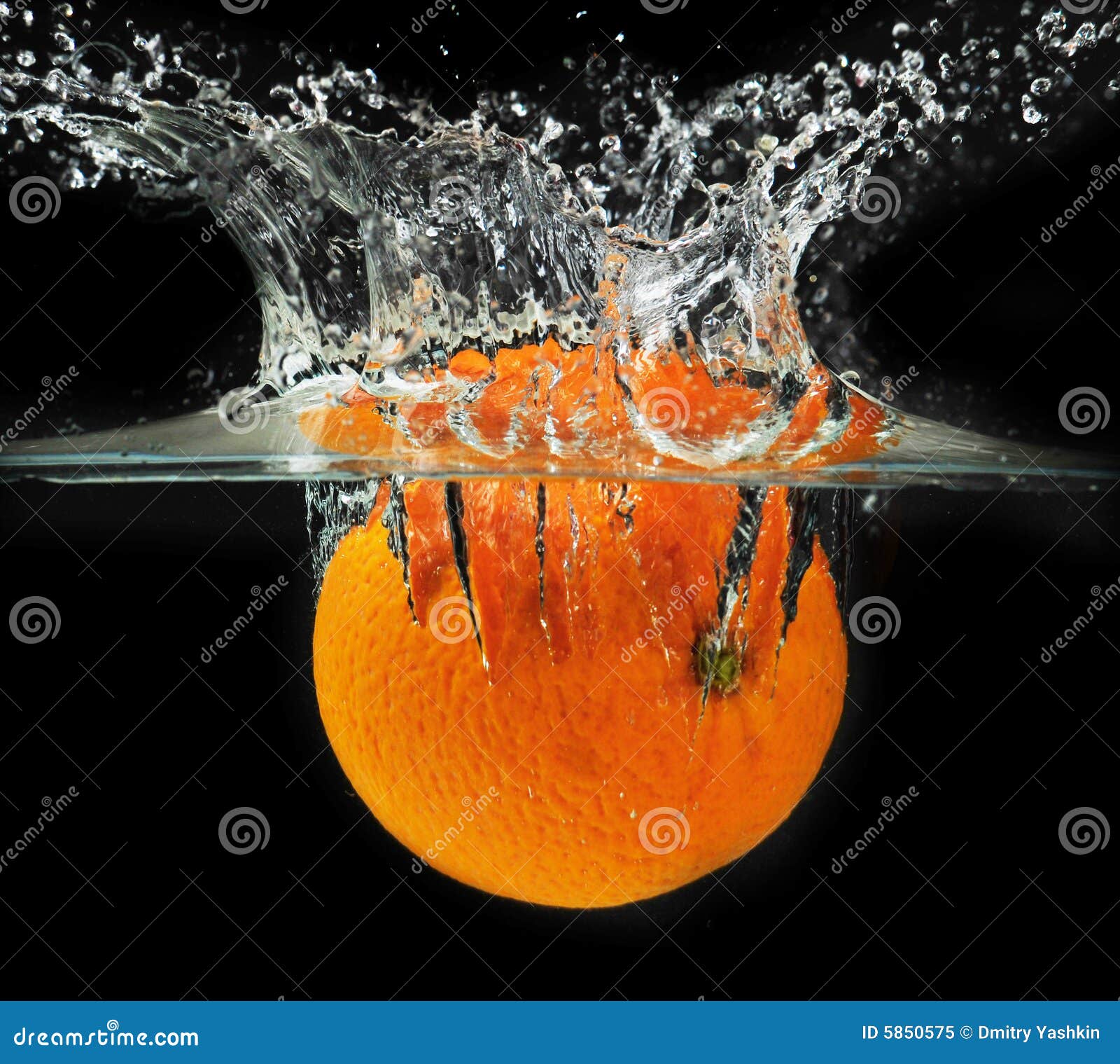 Splashing Orange into a Water Stock Image - Image of orange, food: 5850575