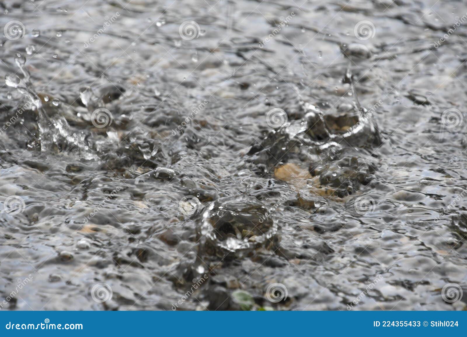 Splashing Raindrops Falling into Water Stock Image - Image of raindrops ...
