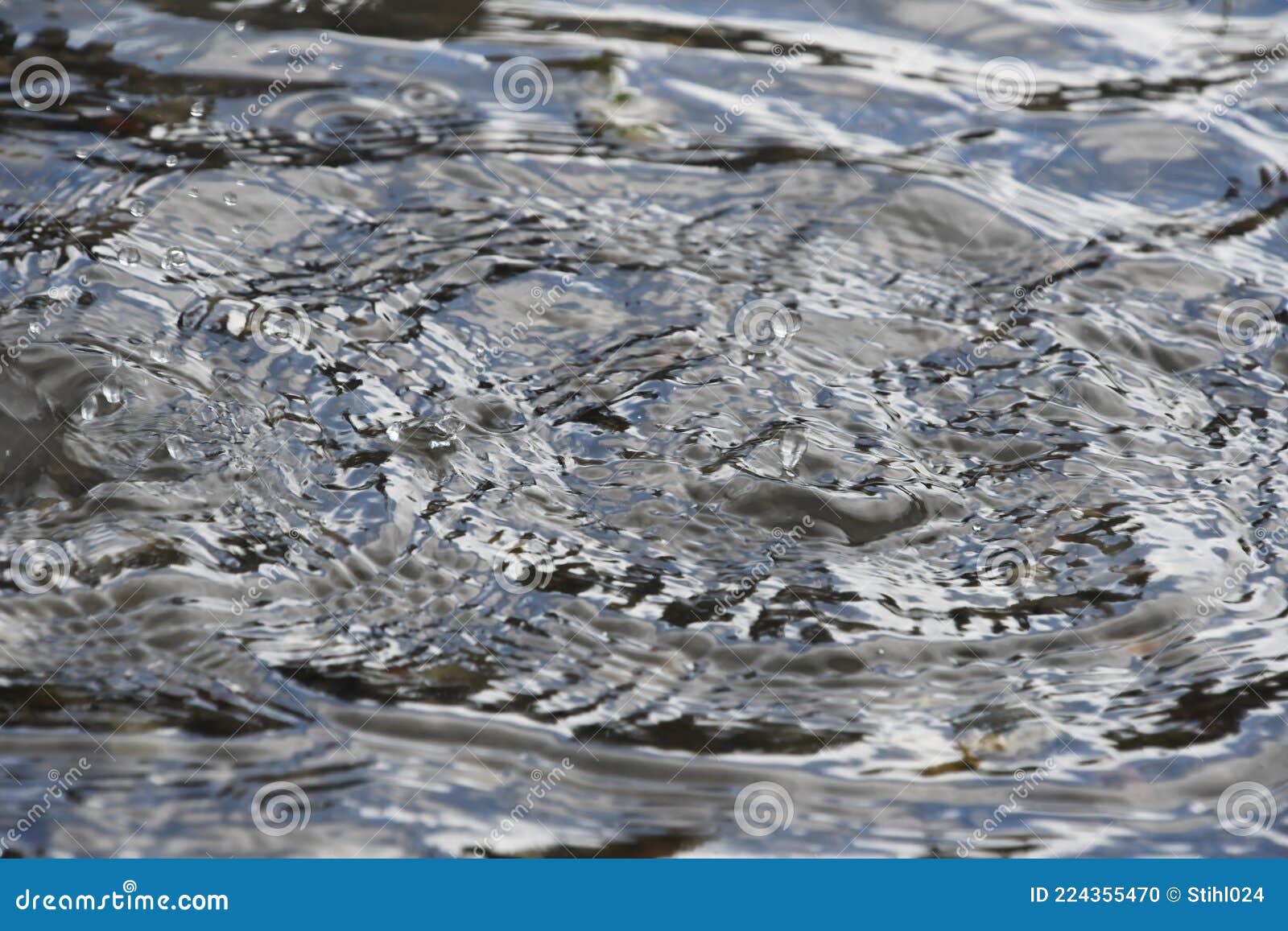Splashing Raindrops Falling into Water Stock Photo - Image of drops ...