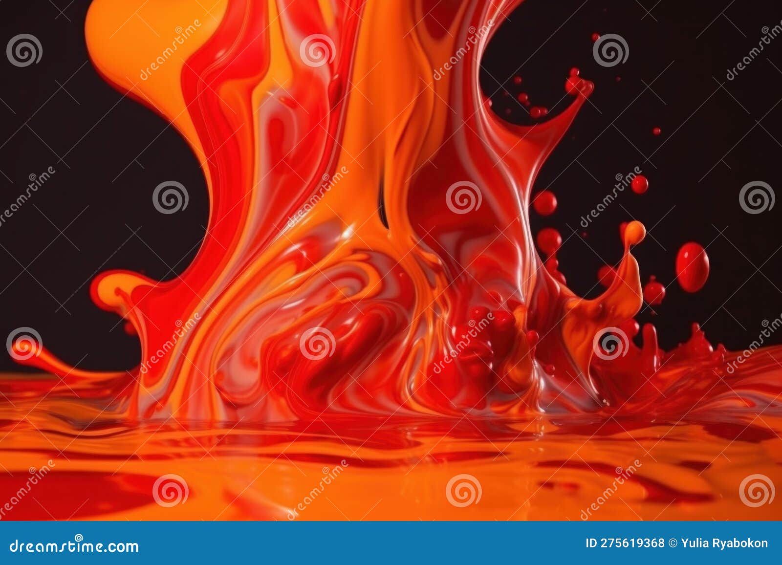 Splashing Red Liquid. Generate Ai Stock Illustration - Illustration of ...