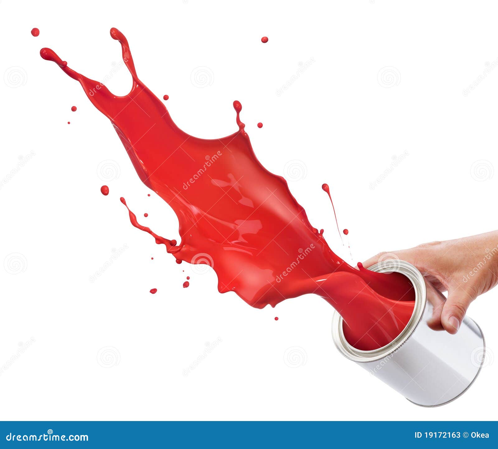 Splashing Red Paint Stock Photos - Image: 19172163