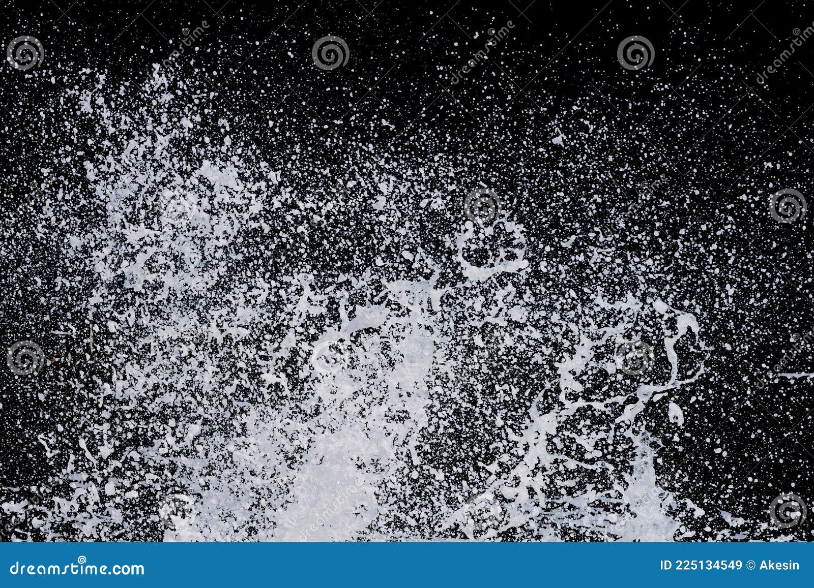 Splashing Of Sea Wave Crashing On Shore Spraying White Water Foam Stock
