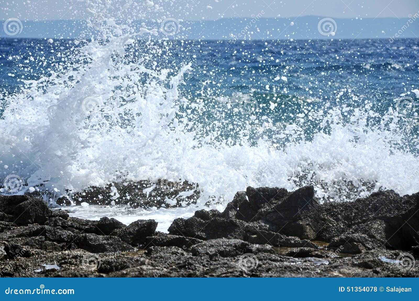 Splashing sea wave stock photo. Image of energy, surfer - 51354078